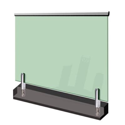 Cina Balcony black spigot glass railing fascia mount for garden fence in vendita