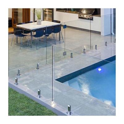 Cina Balcony frosted tempered glass railing cheaper decking railing design in vendita