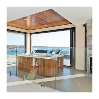 Cina Ethiopia glass balustrade spigots railing framed spigot glass pool fencing in vendita