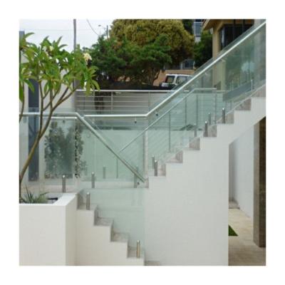 Cina Greece side mounted glass spigots railing outside stair spigot handrail in vendita