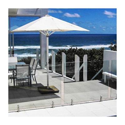 Cina New Zealand black glass spigots railing stainless steel terrace in vendita