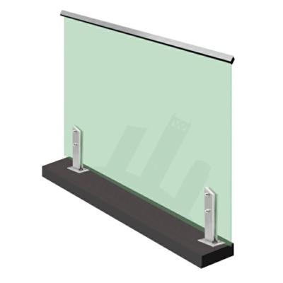 Cina Glass balustrade detail 304 handrail glass fence spigot in vendita