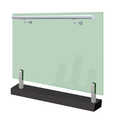 Cina Glass fence hardware balustrade panels price stainless steel glass spigots railing in vendita