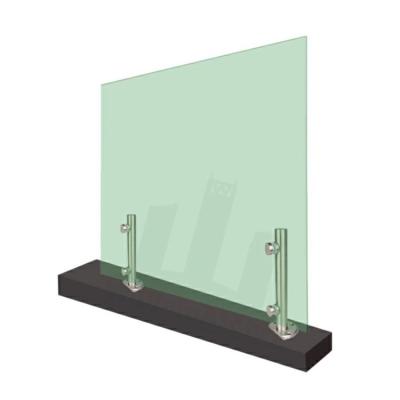 Cina Glass banisters for stairs price balustrade fittings glass fencing spigots in vendita