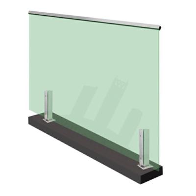 Cina Glass balustrade handrail good price per metre pool fencing spigots in vendita