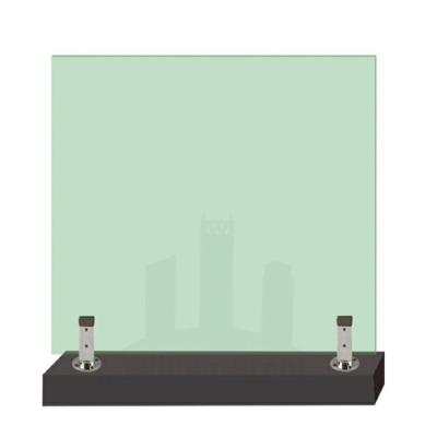 Cina Glass banister price balustrades prices 36 inch spigot glass railing in vendita