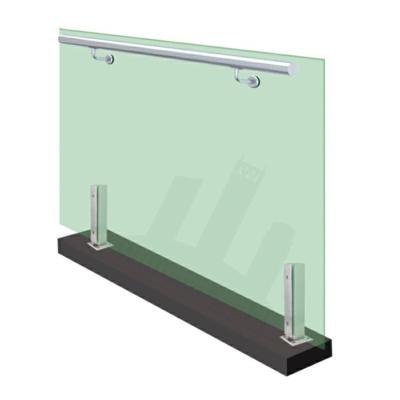 Cina Glass balustrade stainless steel baluster with glass panels stainless steel spigot wholesalers railing in vendita