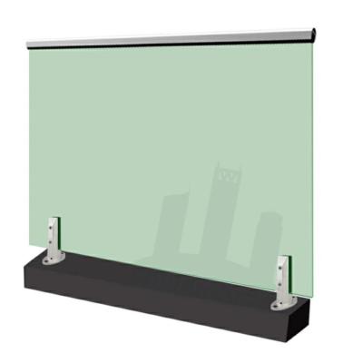 Cina Glass balcony cost stainless steel balustrade kits with spigot railing in vendita