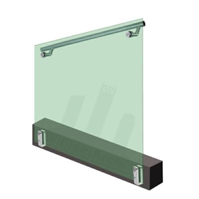 Cina Glass Handrails For Stairs Glass Pool Fencing Prices Spigots Railing in vendita
