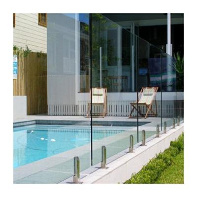 Cina Glass Handrails For Stairs Glass Pool Fencing Prices Spigots Railing in vendita