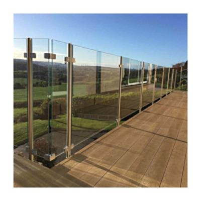 Китай Double layer glass balustrade horizontal steel deck railing fixing details продается