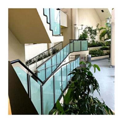 Китай EN12543 glass railing front porch with no railing how expensive is glass railing продается