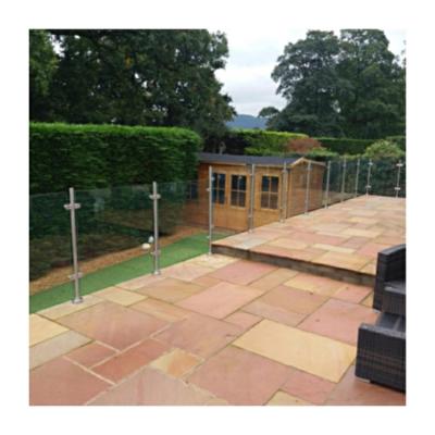 China AS glass balustrades front porch horizontal railing deck railing no top rail à venda