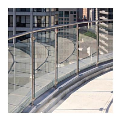Cina Grey glass balustrades steel balustrade posts parapet detail in vendita