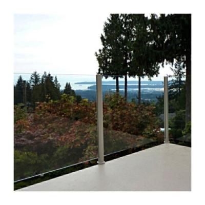 Cina Ultra clear glass railing stainless steel balustrade fittings frameless glass handrail in vendita