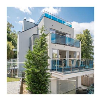 Cina Double laye glass railings chrome balustrade handrail hardware in vendita
