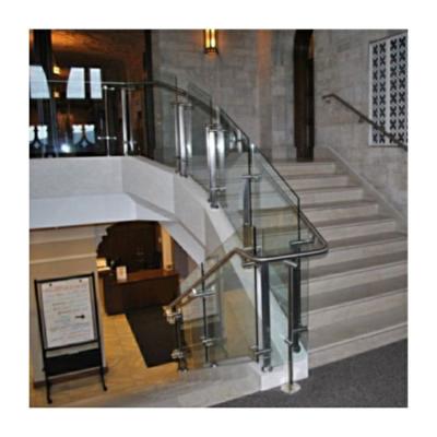 Cina Double laye glass railings chrome balustrade handrail hardware in vendita