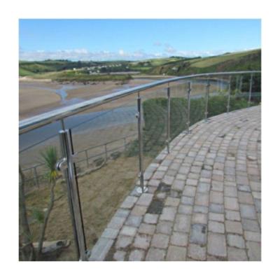 Cina Safety glass railings balcony balustrade systems handrail with glass in vendita