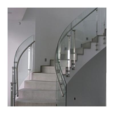 Cina Blue tinted glass handrail custom made railing banister cost in vendita