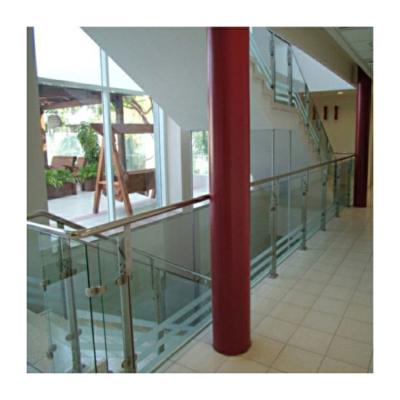 Cina Blue tinted glass handrail custom made railing banister cost in vendita