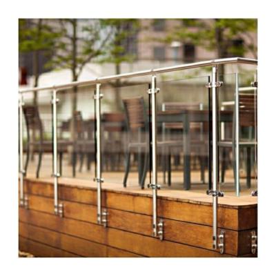 Cina Blue tinted glass railings fence panels for deck railing balcony railing suppliers in vendita