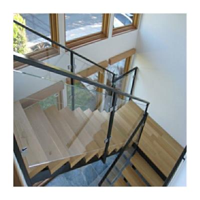 中国 Laminated glass fence wire handrails for stairs balustrade thickness 販売のため