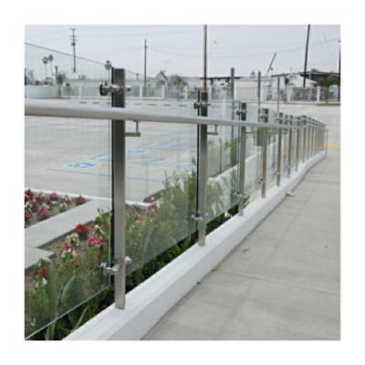 Cina Laminated glass fencing front porch railing replacement baluster deck railing in vendita