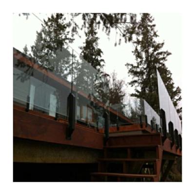 Cina Laminated glass fencing front porch railing replacement baluster deck railing in vendita