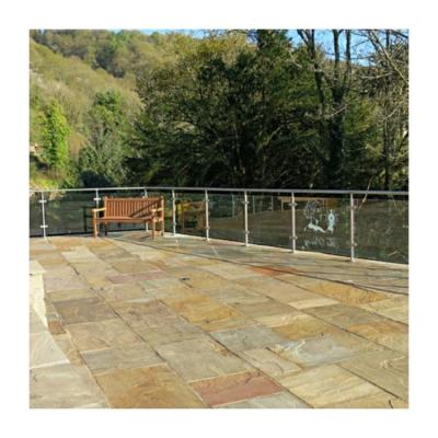 中国 AS glass handrail decking with rope balustrade modern glass stair railing 販売のため
