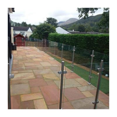 中国 Ultra clear glass handrail contemporary porch railings exterior glass railing 販売のため