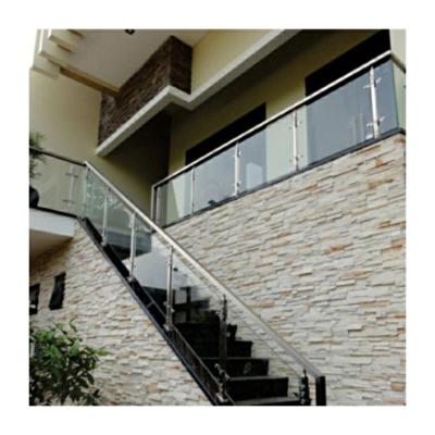 中国 EN2190 glass banister cable porch railing system tempered glass railing panels 販売のため