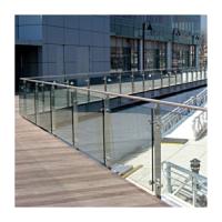 China Float glass balusters frameless glass deck railing tempered glass deck railing for sale
