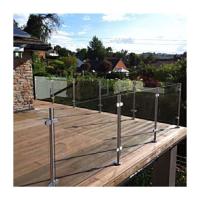 China Float glass balusters frameless glass deck railing tempered glass deck railing for sale