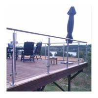 China Float glass balusters frameless glass deck railing tempered glass deck railing for sale