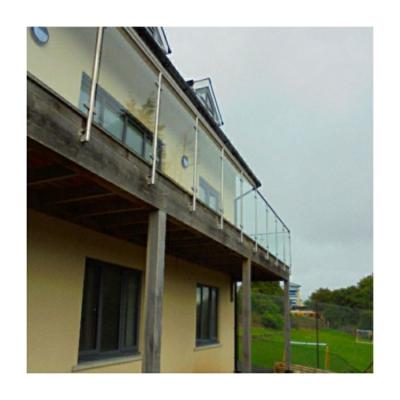 China Grey glass guardrail parts of a balcony railing how much is glass balustrade à venda