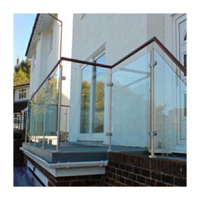 Cina Float glass handrail screened in porch with railing safety glass deck railing in vendita