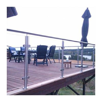 Китай Double layer glass balustrades grey deck with white railing panel railing system продается