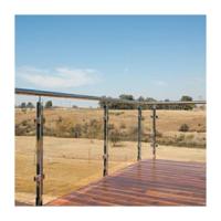 China Double layer glass balustrades grey deck with white railing panel railing system for sale