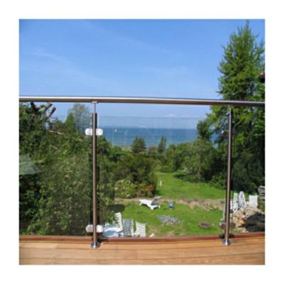 中国 Double layer glass balustrades grey deck with white railing panel railing system 販売のため
