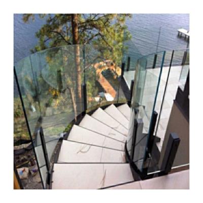 Cina EN2190 glass fence colonial vinyl porch railing toughened glass railing in vendita