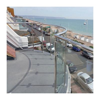 Cina EN2190 glass handrail metal roof railing toughened glass balustrade panels in vendita