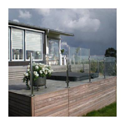Cina Clear glass balusters customize porch railing design for stairs in vendita
