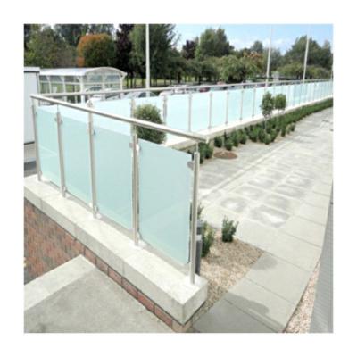 Cina AS glass handrail white metal porch railing custom glass railings in vendita