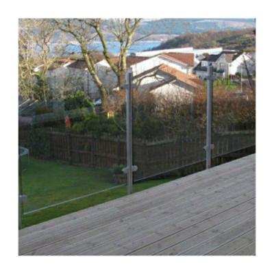 Cina Clear glass railing wood deck with metal railing deck railing cost per foot in vendita