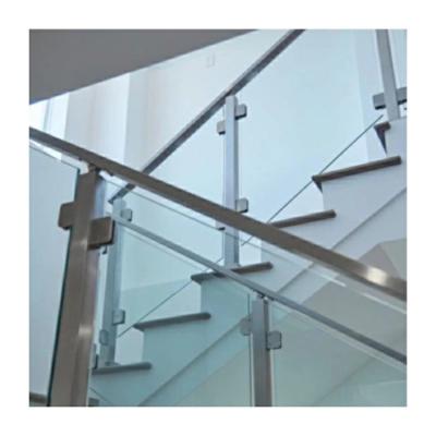 中国 Blue tinted glass railings powder coated stainless post stair railings balustrade brisbane 販売のため
