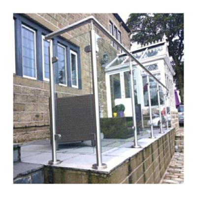 Cina Low iron glass balusters front porch railings and posts tempered glass panels for railings in vendita