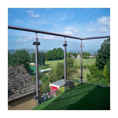 Cina Ultra white glass railings balcony mirror railing us glass fence in vendita