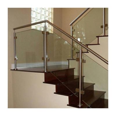 中国 Ultra white glass handrail exterior stair handrails balustrade top rail 販売のため