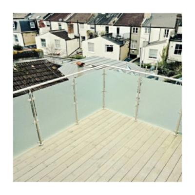 Cina Led glass balustrades house roof railing design railing hardware suppliers in vendita