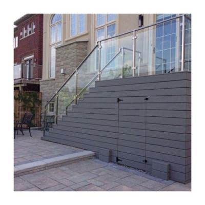 Cina Anti slip glass railing cost to install porch railing stainless steel and glass railings in vendita